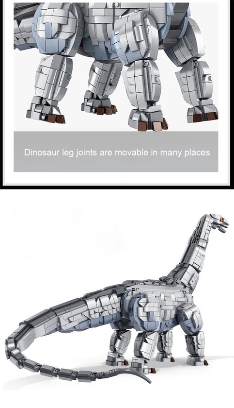 Jurassic Dinosaur World Pack Big Size Brontosaurus Dino Bricks MOC ...