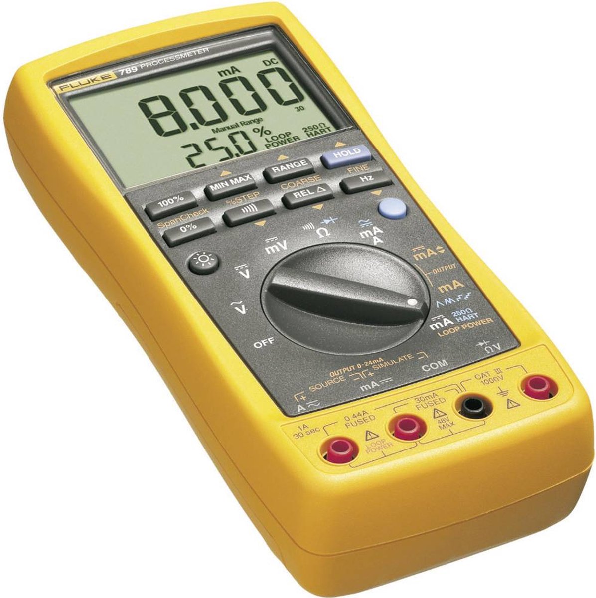 Fluke 789/EUR Handheld multimeter Digital Current draw reading CAT III ...