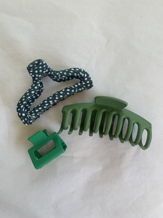 Haarclip Groen Set - 3 haarclips - mijnhaarclip - stijlvol - hip ...