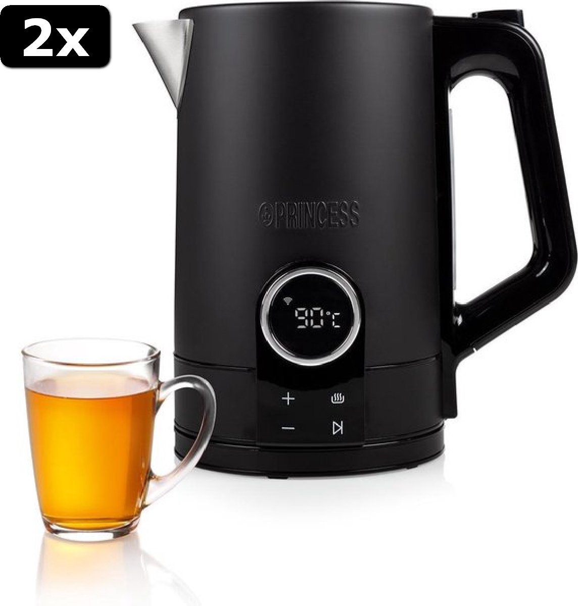 2x Princess Wifi Moments 236060 - Waterkoker - Zwart - Te bedienen via ...