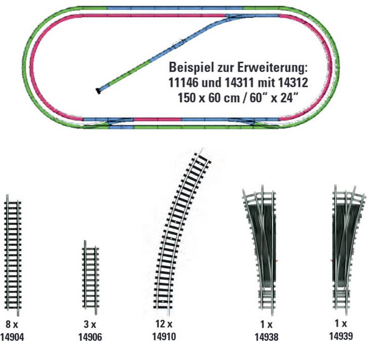 N Minitrix rails 14312 Uitbreidingsset 1 set(s) | bol.com