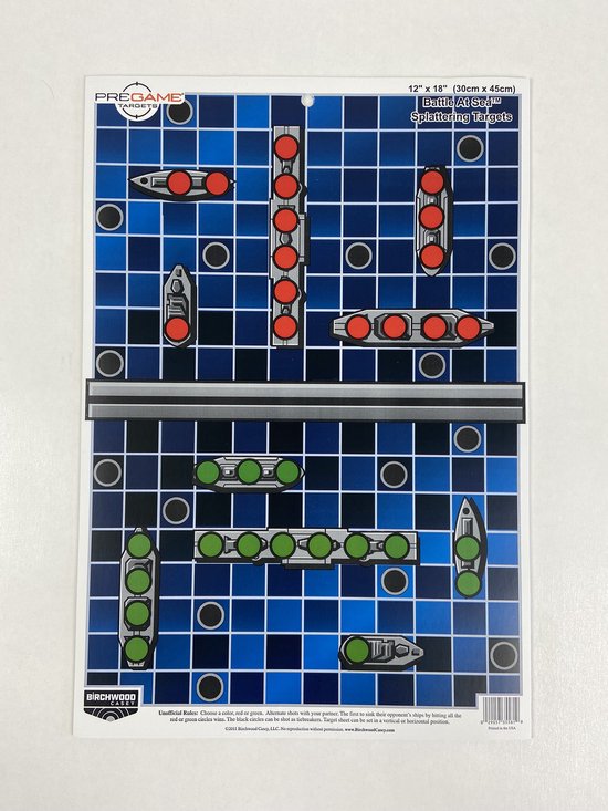 Birchwood Casey Battle-At-Sea Target 8 pack schietkaarten schietdoelen ...