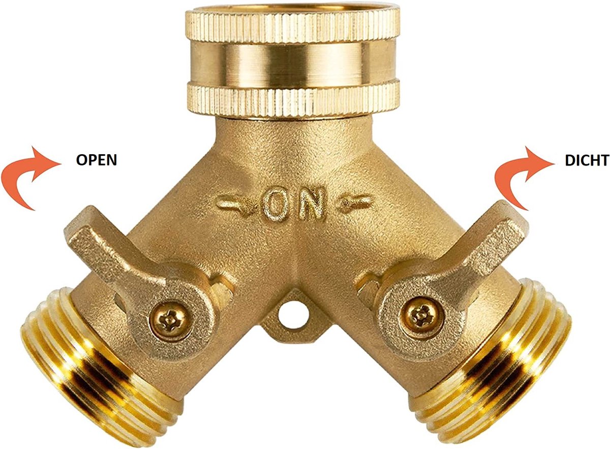 Achilles Y-stuk 3/4 - Y Stuk kraan - Kraan Splitter - Waterverdeler - Buitenkraan -... | bol.com