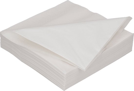 Tissue servet 33cm 2 laags wit | bol.com