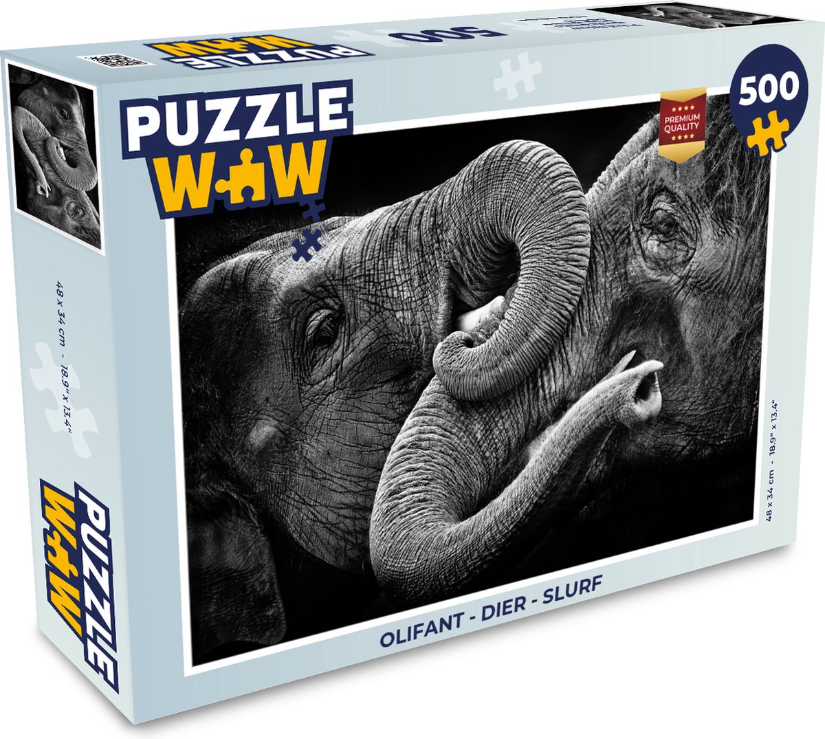 Puzzel Olifant - Dier - Slurf - Legpuzzel - Puzzel 500 stukjes | bol.com