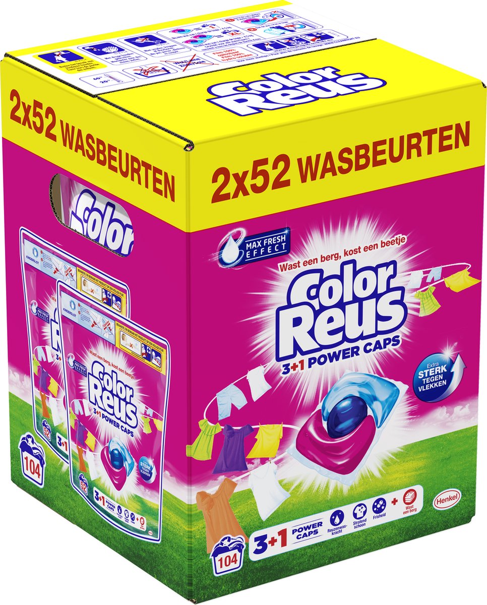 Color Reus Power Caps Wascapsules - Wasmiddel Capsules ...