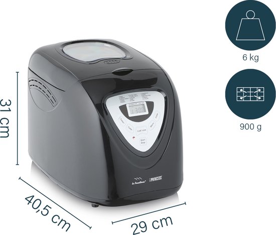 Princess Broodbakmachine 152009 - Timer - Digitaal scherm - 15 digitale ...