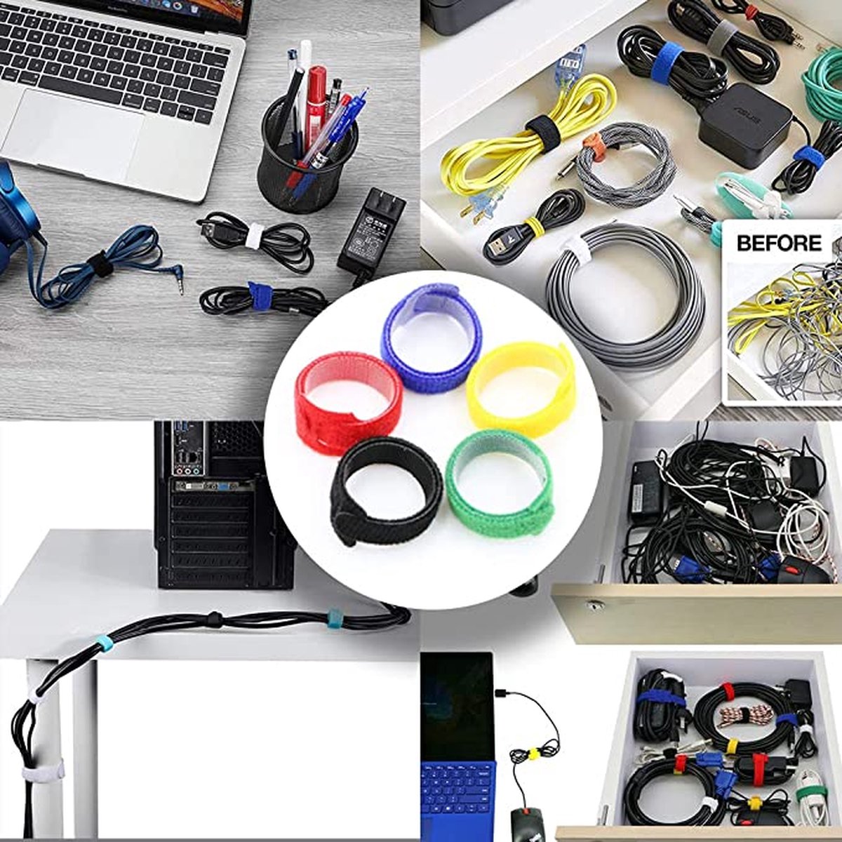 120 attaches de câble, attaches de Attache-câbles Attache-câbles ...