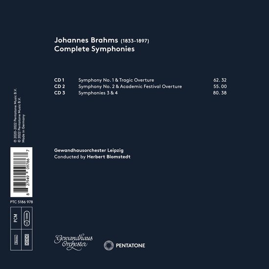 Brahms: Complete Symphonies, Gewandhausorchester Leipzig / Herbert ...