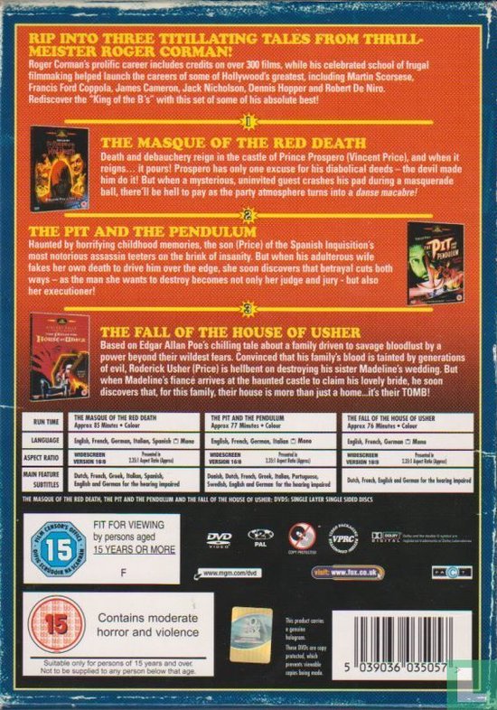 Edgar Allan Poe trilogy / The Roger Corman Collection (3 disc) (Dvd ...