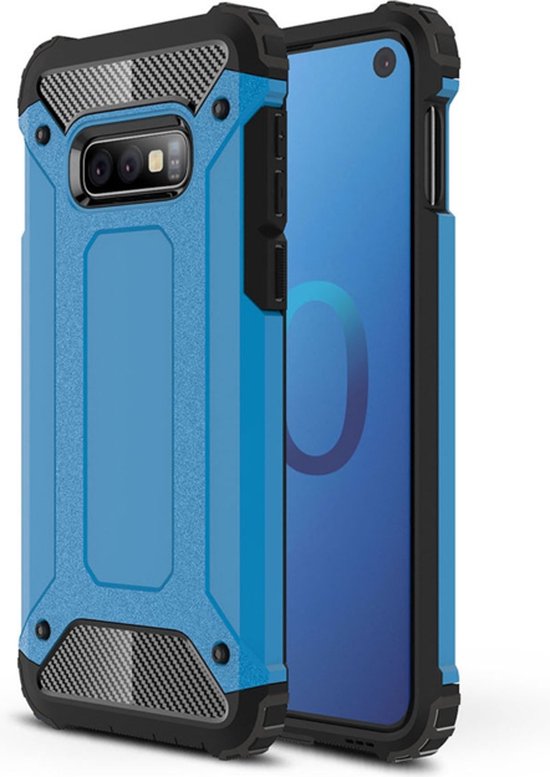 Samsung Galaxy S10e - Tough Armor-Case Bescherm-Cover Hoes Skin - Blauw ...