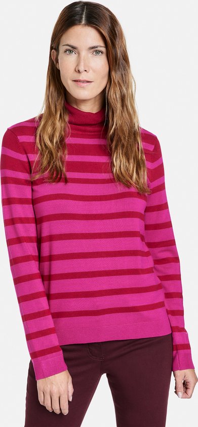 GERRY WEBER Dames Rollkragenpullover mit markantem Ringel | bol