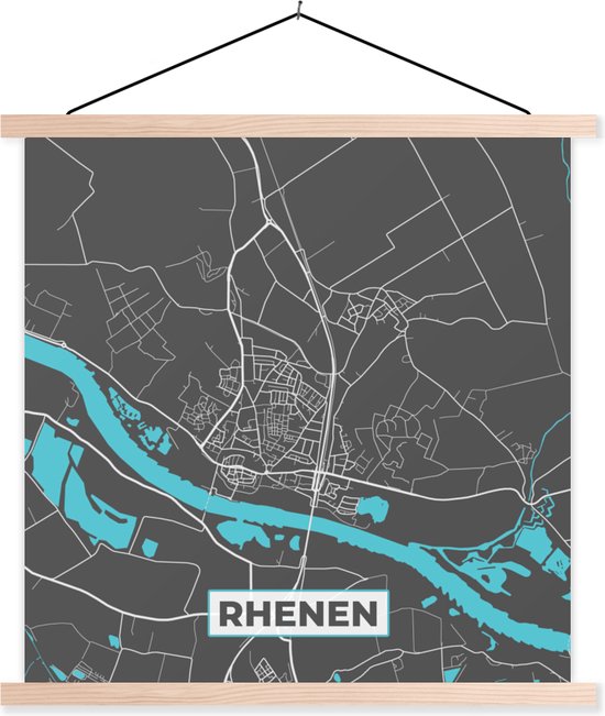 Posterhanger incl. Poster 40x40 cm - Schoolplaat - Kaart - Rhenen ...
