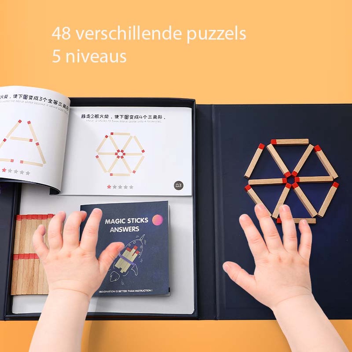 Magic Sticks Puzzel - houten montessori speelgoed | Games | bol.com