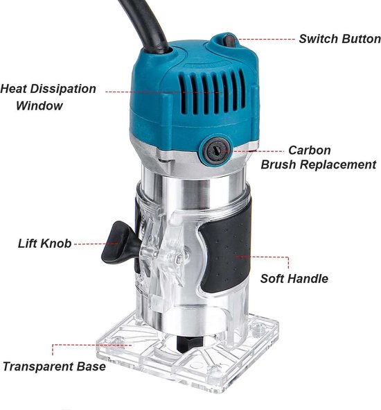 Freesmachines - Hout Elektrische Hand Trimmer - Houtbewerking Graveren ...