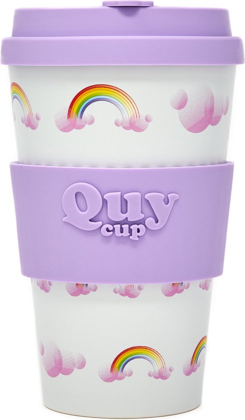 Quy Cup 400ml - Ecologische Reis Beker - “Over The Rainbow” - BPA Vrij ...