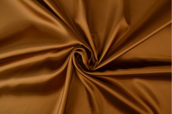 50 meter satijn stof - Donker okergeel - 100% polyester | bol.com