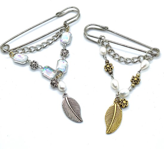 Brooche DIY set - Bladeren ( 2 Brooches) - Maak zelf de mooiste Broches ...