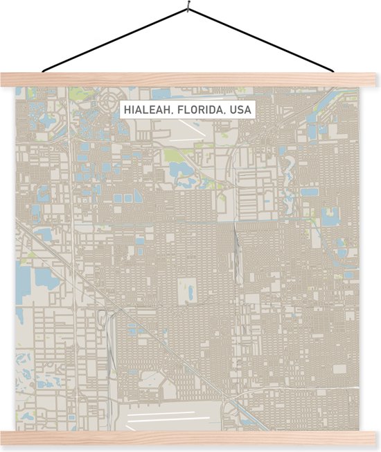 Une illustration d'un plan de la ville de Hialeah affiche scolaire ...