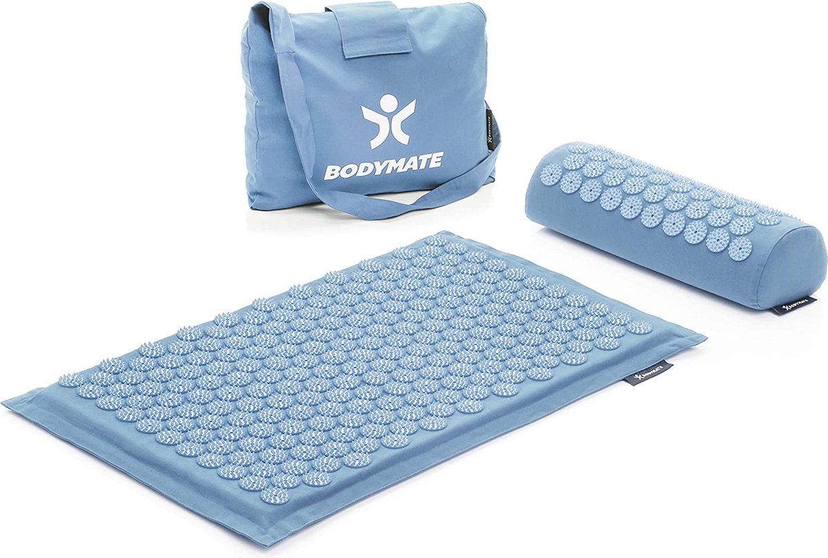 BODYMATE acupressuurmat, acupressuurset incl. nekkussen en transporttas ...