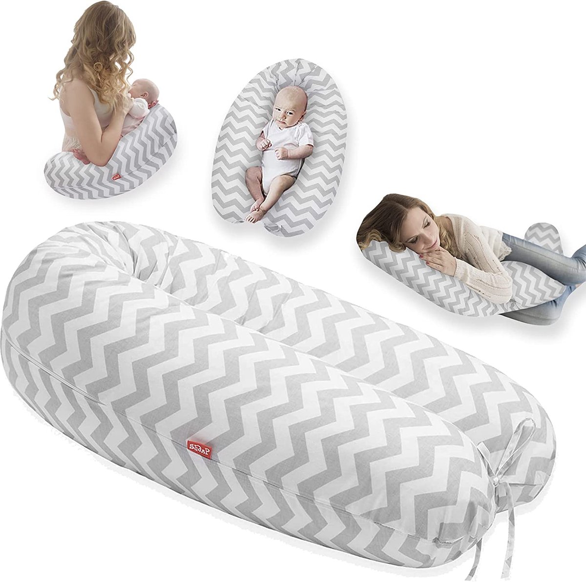 Zwangerschapskussen – voedingskussen pasgeboren baby - steunkussen voor ...