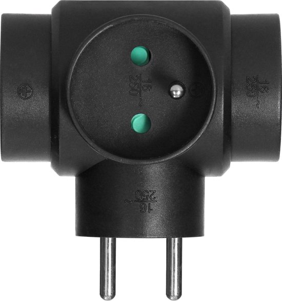 ORNO Horizontale Stopcontact Splitter , Verdeelstekker , Verloopstekker ...