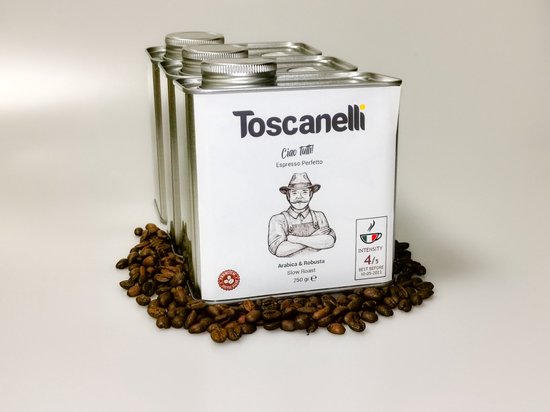 Toscanelli Ciao Tutti - Koffiebonen - Medium roast - Arabica/Robusta ...