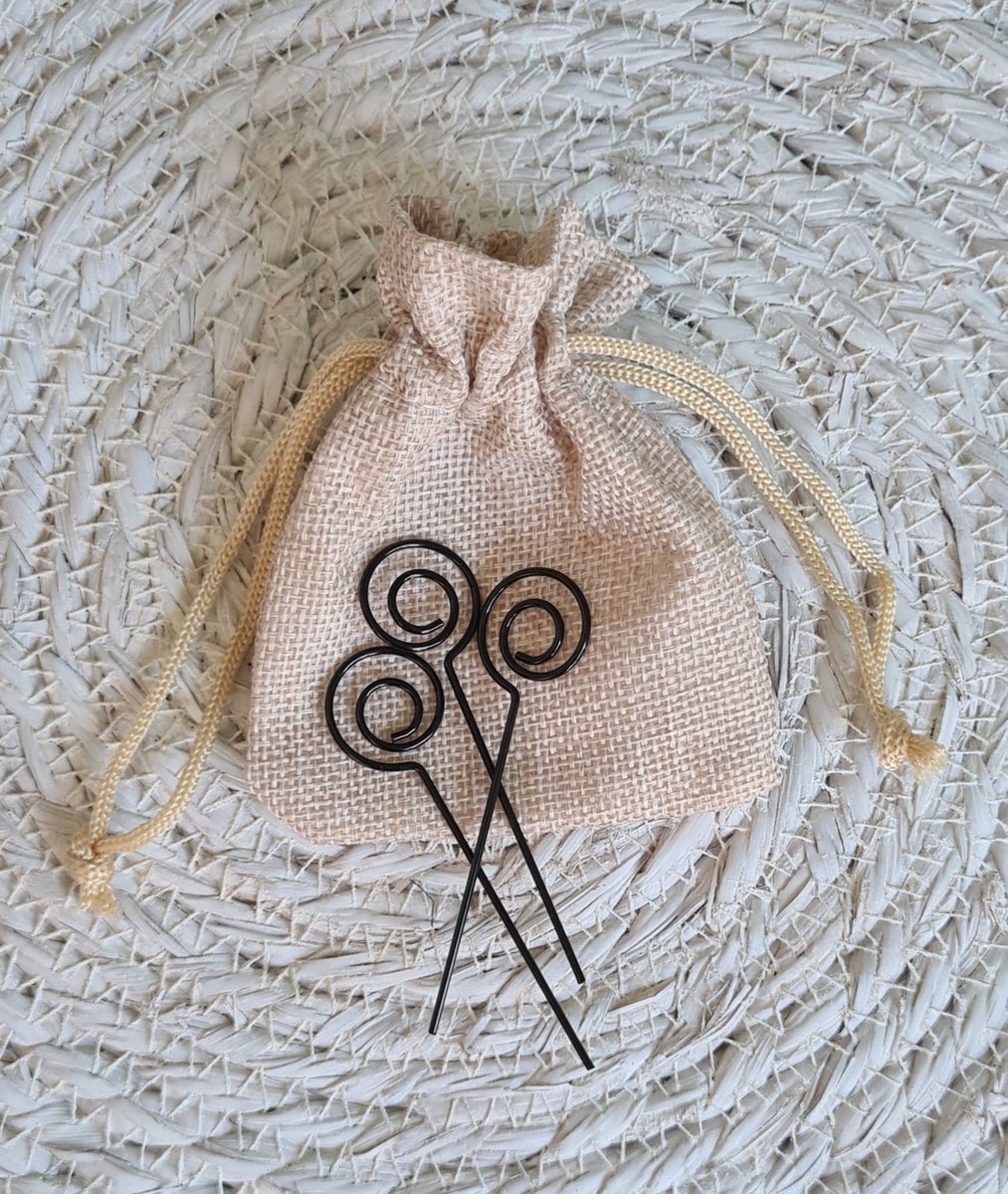 3x Stafjes Sinterklaas + 1x Jute Zakje 8x10cm - Sinterklaas - Sint ...