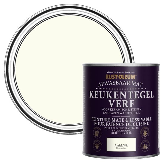Rust-Oleum Witte Verf voor keukentegels - Antiek Wit 750ml | bol