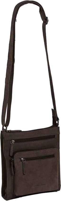 Daniel Ray Leather Crossbody Schoudertas Vista Donker Bruin | bol