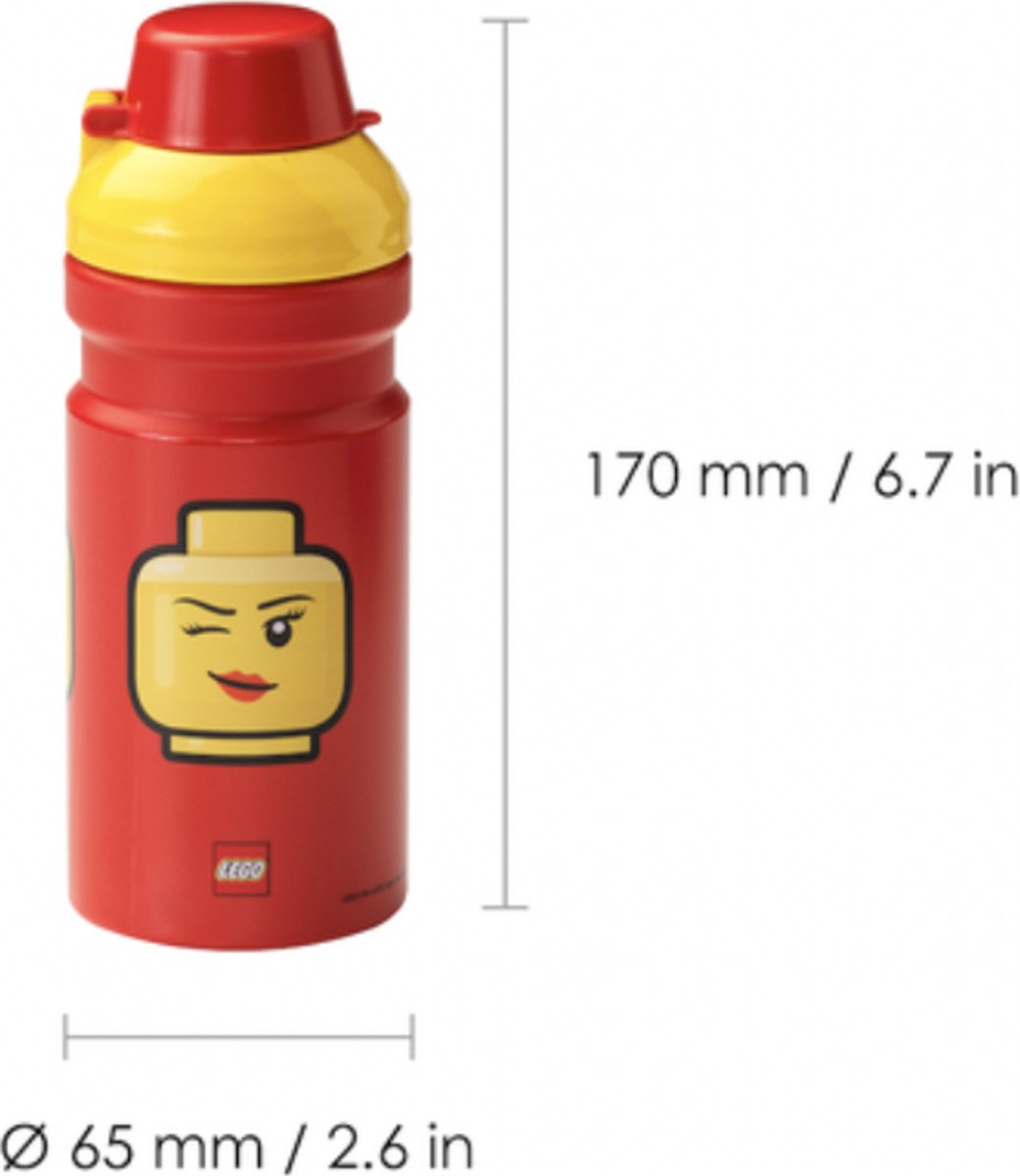 Lego-set met 2 rode Iconic Boy drinkflessen | bol.com