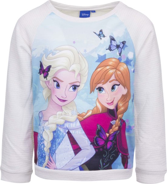 Frozen Sweater Elsa & Anna Wit Maat 104 | bol.com