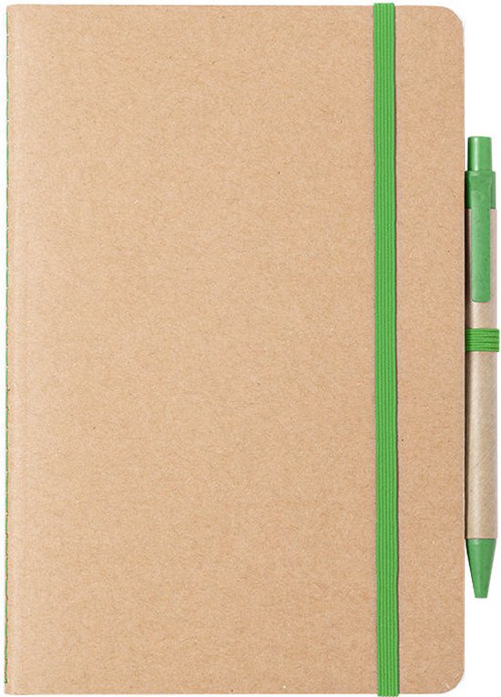 Set de 6 cahiers/carnet aspect nature avec élastique vert format A5 ...