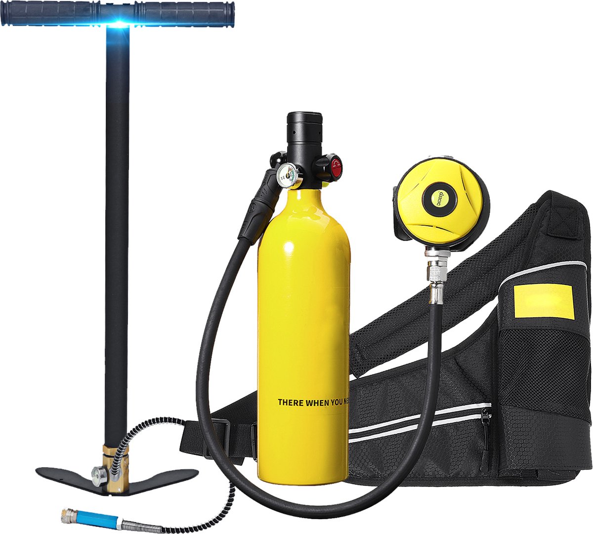 DIDEEP Duikflessen - 1L Scuba Tank - Scuba Diving Set - Duiken Zuurstof ...