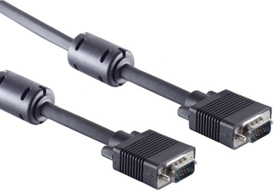 Premium VGA monitor kabel met ferriet kernen - CCS aders / zwart - 1,8 ...