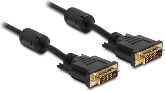 DVI-D Dual Link monitor kabel - verguld / zwart - 3 meter | bol