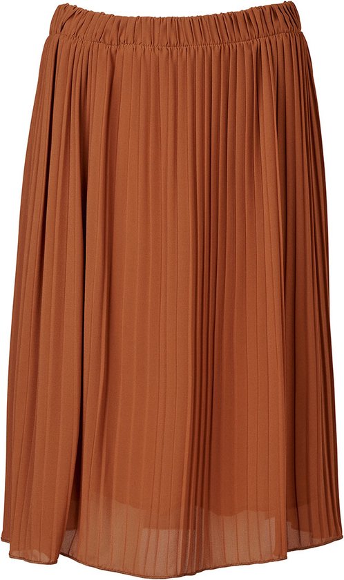 Dames plisse rok cognac kort | Maat S-L | bol.com