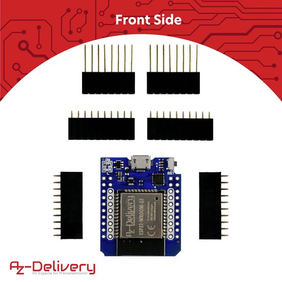 AZDelivery 3 x ESP32 D1 Mini NodeMCU WiFi Microcontroller ESP32-WROOM-32 Module... | bol