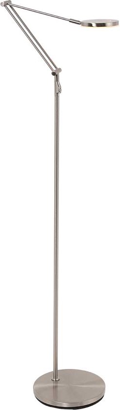 Staande leeslamp Soleil | led | 132 cm | glas / metaal | grijs / zilver ...