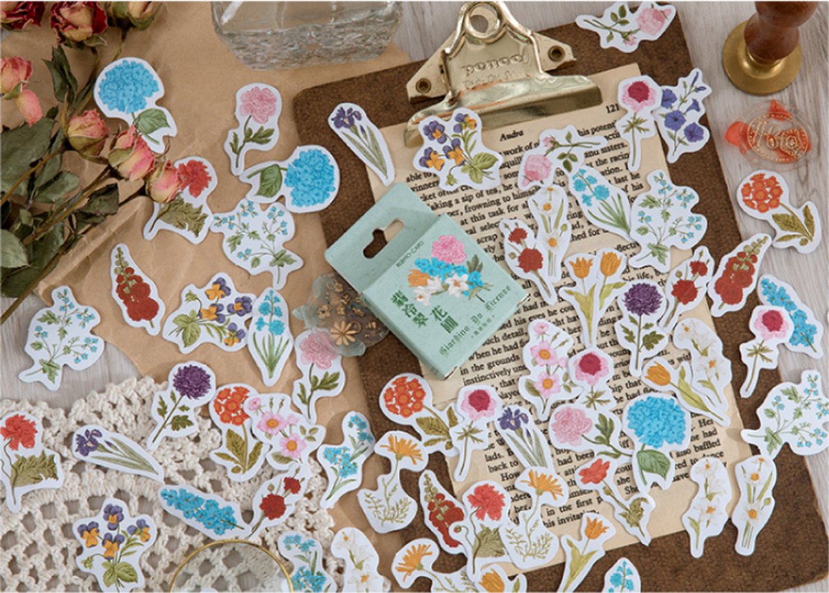 Bullet Journal Stickers - Planner Agenda Stickers - 46 stuks - Bloemen ...