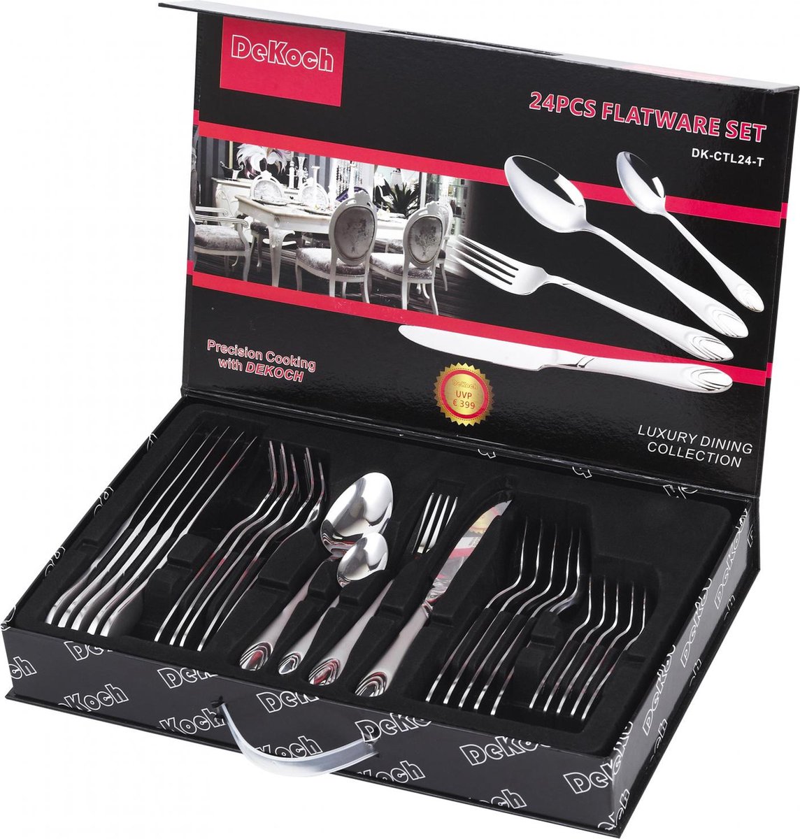 De Koch 24 Pcs Flatware Set with Box - Arch | bol.com