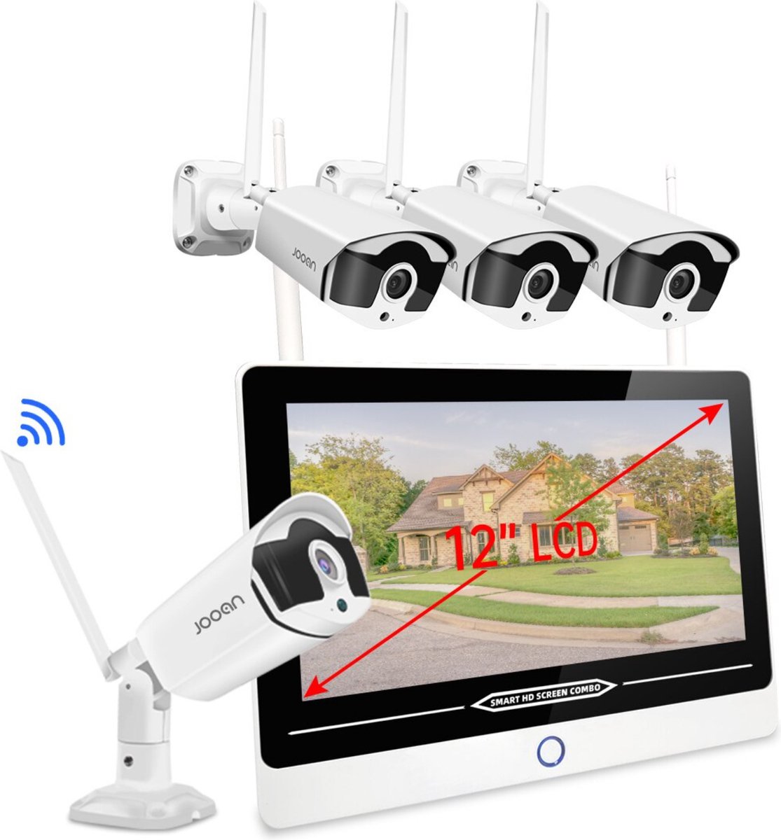 CCTV - Beveiligingscamera set met 4 Cameras + scherm - Home Security ...