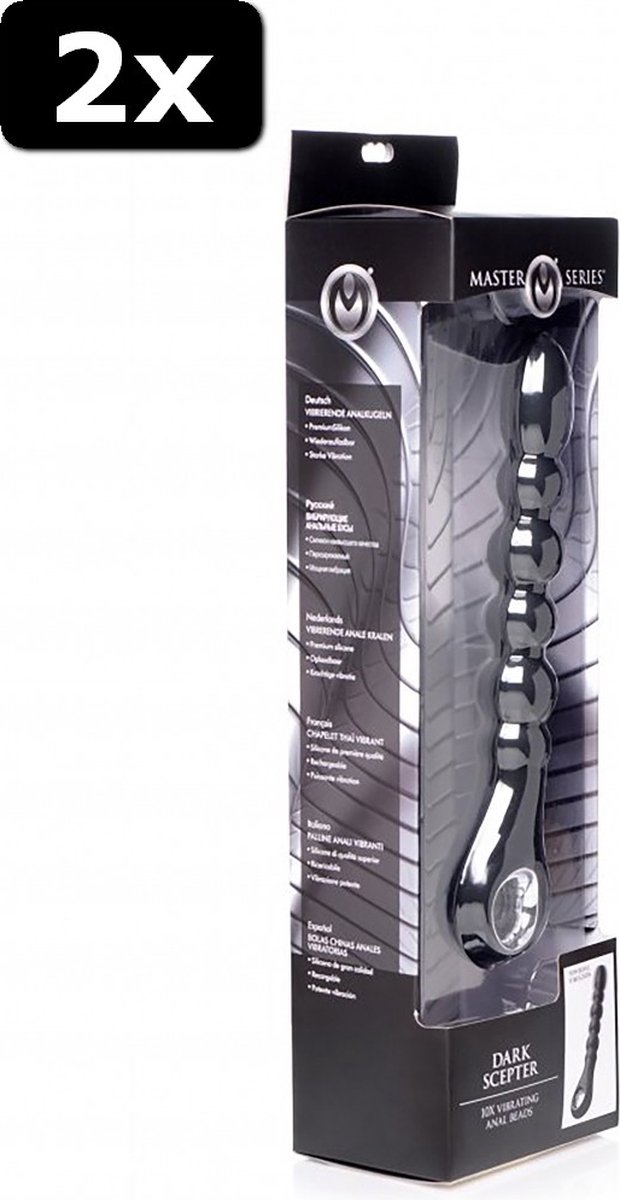 2x Dark Scepter 10x Vibrating Silicone Anal Beads | bol.com