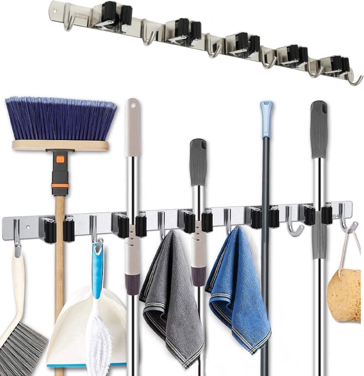 iBright Bezemhouder - RVS - Ophangsysteem Gereedschap- Tuingereedschap ...