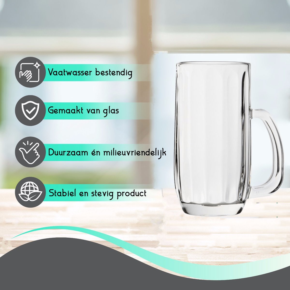 TEN® - Bierpullen 500ml - 6 Stuks - Bierglazen Set - Bierglas Oktoberfest - Carnaval... | bol.com