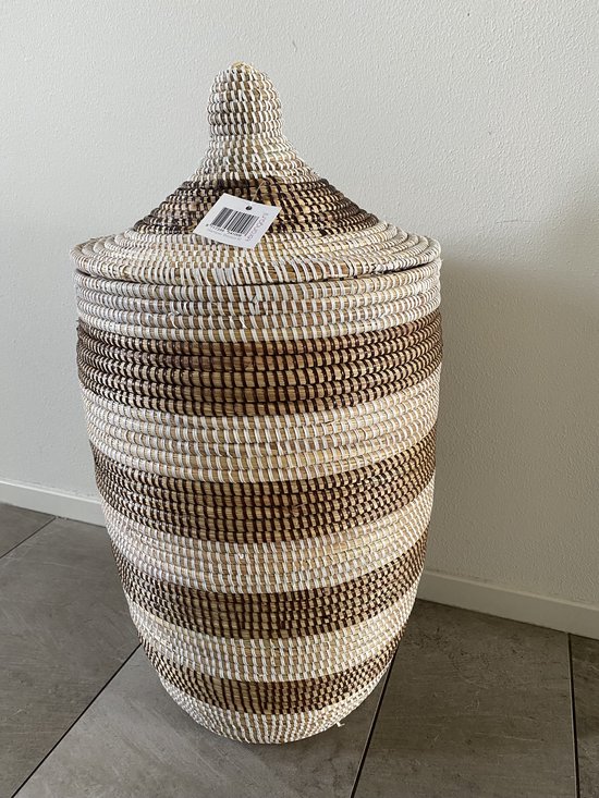 Opbergmand -Wasmand-Decoratieve mand met deksel-Handgemaakt | bol.com