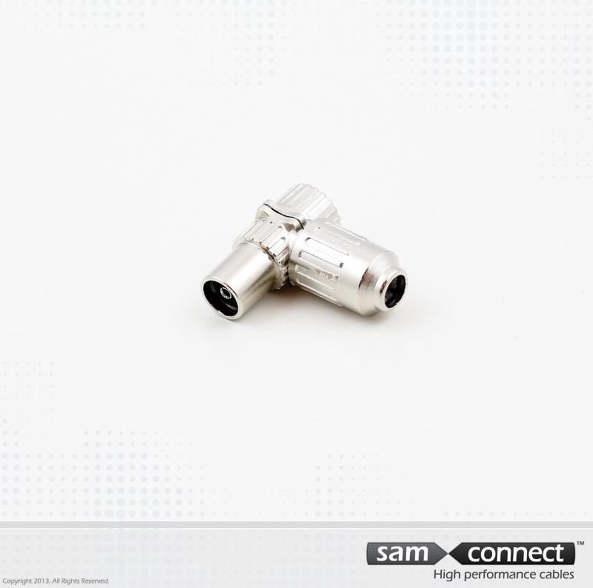 Haakse IEC/coax connector, female, set 10 stuks | Signaalkabel | sam ...