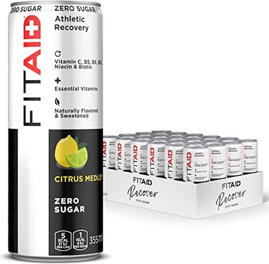 LIFEAID - FITAID - Recover - Zero Sugar - 24 x 355ML - Citrus Smaak ...