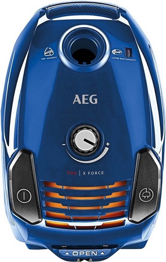 AEG VX6-2-IS-P X-Force Stofzuiger met Zak 800W Blauw | bol