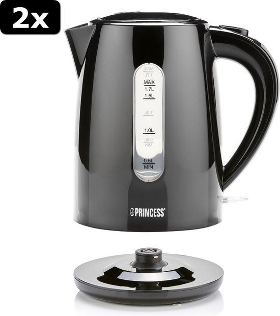 2x Princess 236017 Waterkoker 1.7L 2200W | bol.com